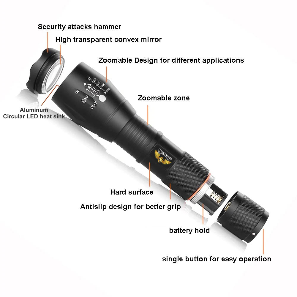 Diamond Cree XML Ultra Bright Flashlight (Indian Torch Light)